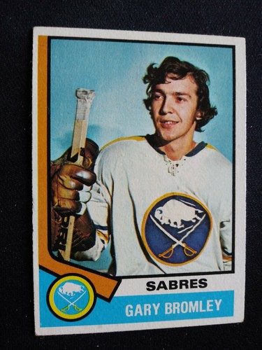 1974-75 Topps Hockey Card # 7 Gary Bromley RC - Buffalo Sabres (VG/EX ...