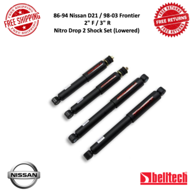 Belltech Nitro Drop 2 Shock Set For 86-94 Nissan D21, 98-03 Frontier 2 ...