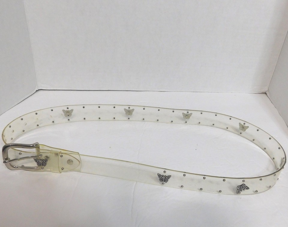 Clear Transparent Jelly Clear Belt Womens 1.25 in W X 34 Waist Metal ...