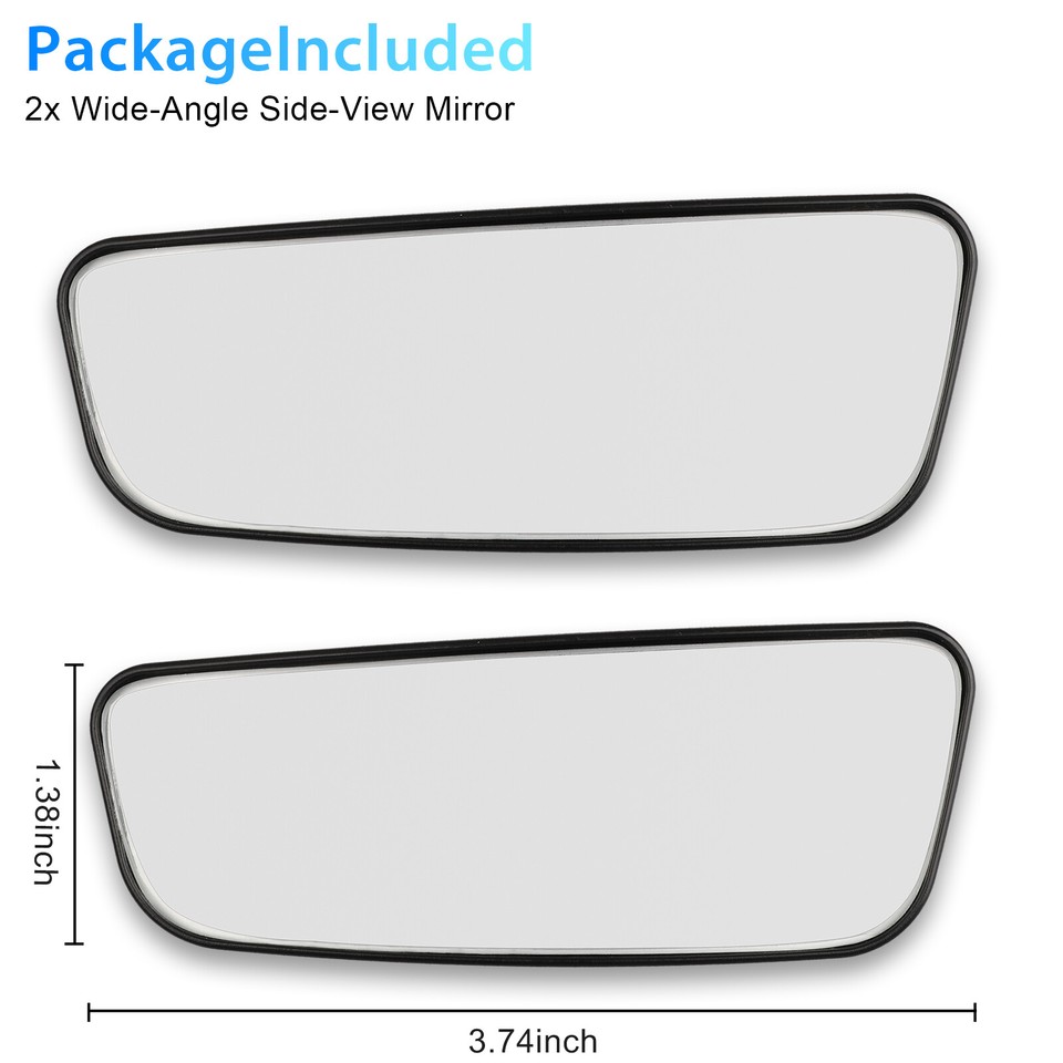 2PCS Blind Spot Mirror Auto 360° Wide Angle Convex Rear Side View Car ...