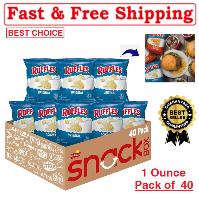 New Ruffles Original Potato Chips, 1 Ounce (Pack of 40)Great Price | eBay