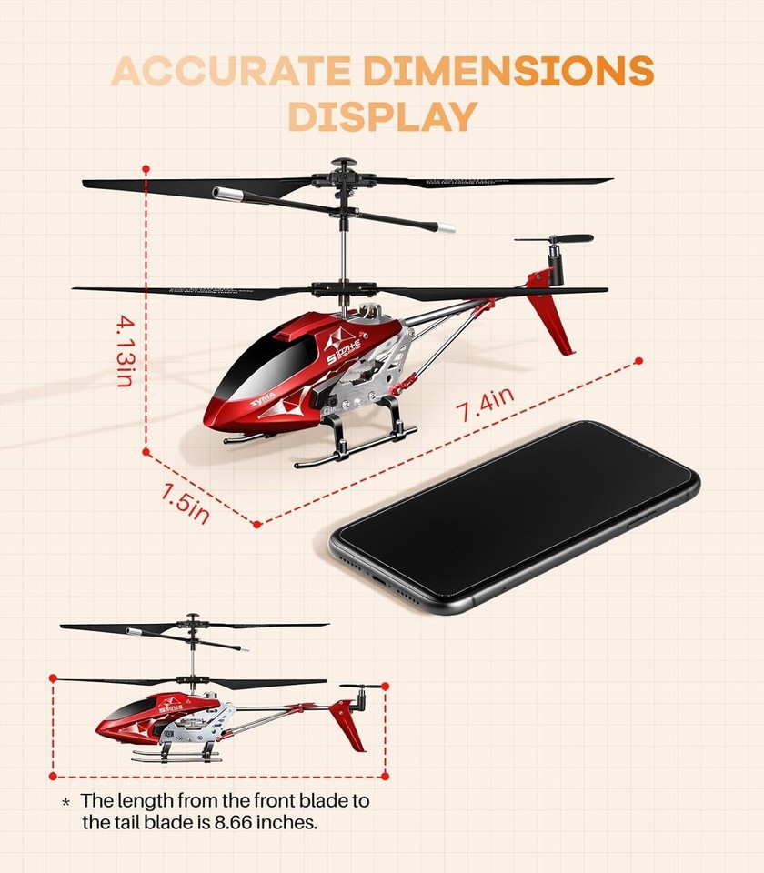 S107H-E RC Helicopter with Altitude Hold, 3.5 Channel, Gyro Stabilizer ...