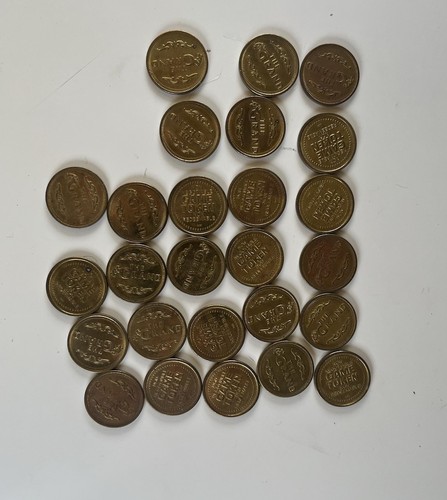 Lot Of 26 The Grand Video Game Arcade Tokens Retired & 30 PAC Man Namco ...