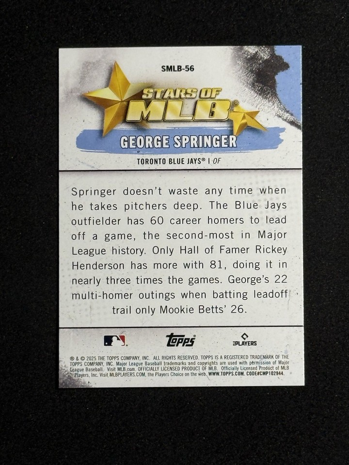 2025 Topps Series 2 - Stars of Mlb George Springer #SMLB-56 | eBay UK