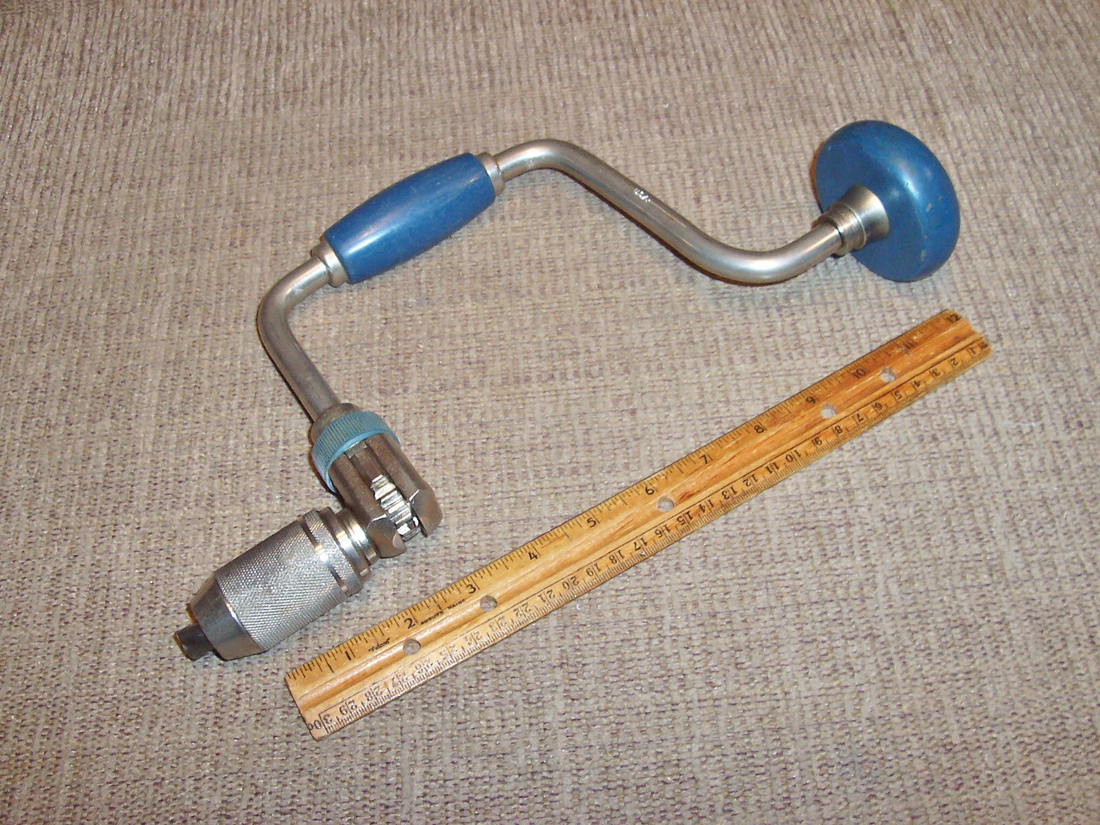 10" USA H1253A Ratchet Brace Drill Carpenters Wood Woodworking Workshop ...