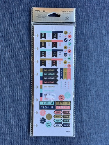 TUL Ring Planner Stickers, 3" x 8.5", To Do List Designs, Pack of 10 ...