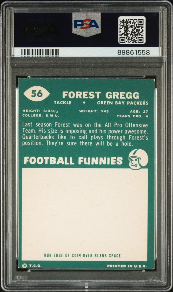 1960 TOPPS #56 FOREST GREGG PSA 5 | eBay