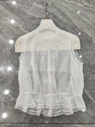 Women Doen Round Neck Lace Sleeveless Tank Top | eBay