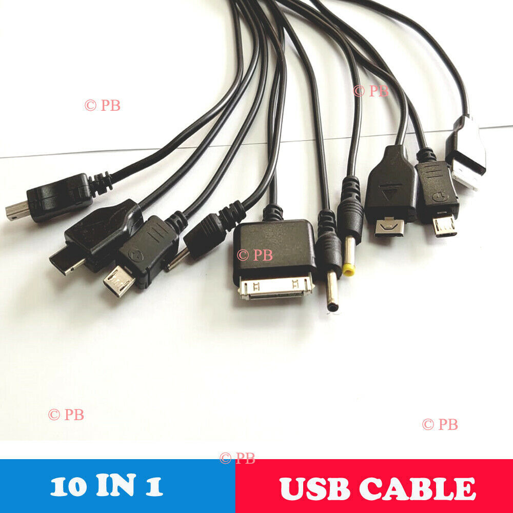 10 In 1 Multi Function Mobile Phones Game pin USB Charger Cable ...
