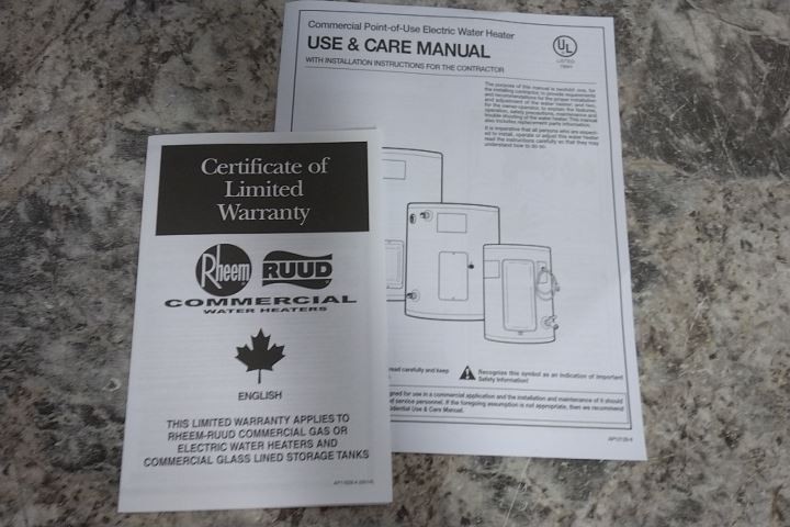 Rheem-Ruud EGSP20 277V 19.9 Gal 277V 6000W Single Phase Electric Water ...