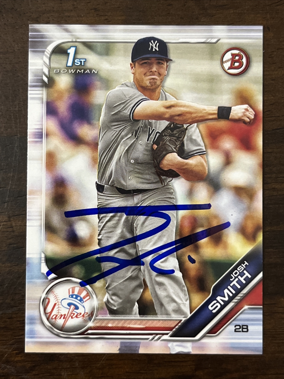 JOSH H. SMITH Signed 2019 Bowman Draft Baseball Card #BD-86 Rangers ...