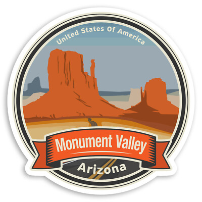 2 x 10cm Monument Valley Arizona Vinyl Stickers - USA America Sticker ...
