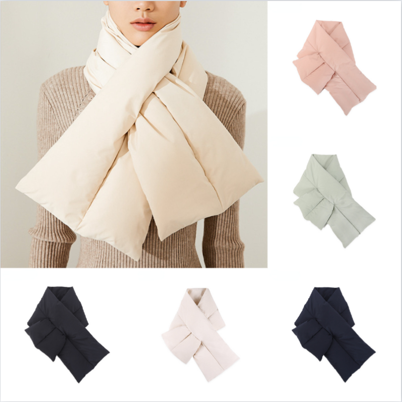 Women Men 90% Down Scarf Wrap Shawl Warm Lightweight Puffer Soft Winter ...