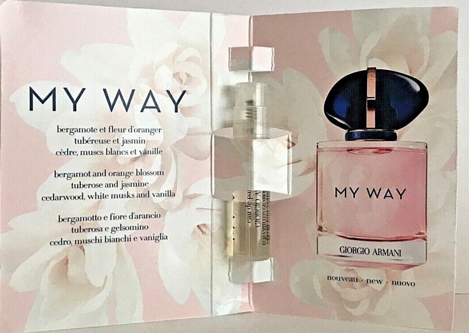 5x MY WAY by Giorgio Armani Sample Spray 1.2 ml /0.04 floz EDP Eau de ...