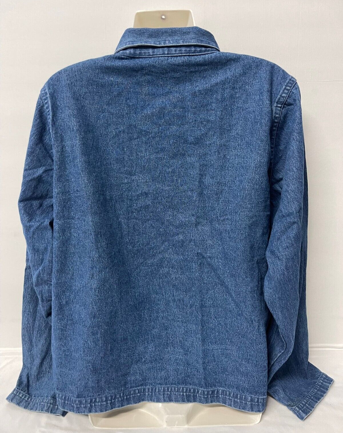 New Identity Womens Denim Jacket Shirt Size L Embroid… - Gem