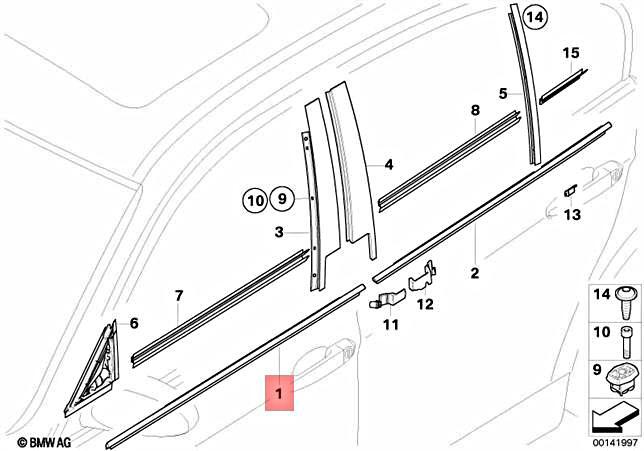 BMW 51337060235 Genuine OEM Factory Original Belt Molding for sale ...