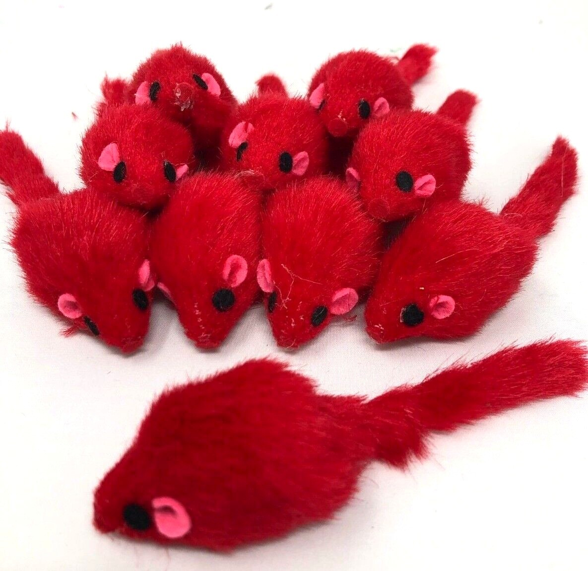 Cat Toy Rattling Fuzzy Mice w Tail 5 10 15 20 25 30 40 50 60 100 ct | eBay
