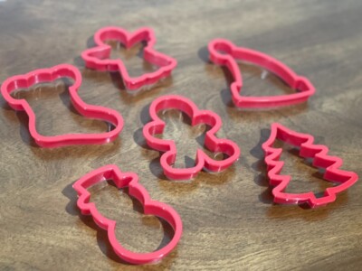 Red Christmas Cookie Cutters 6 use them or use as ornaments 3.5" NEW | eBay