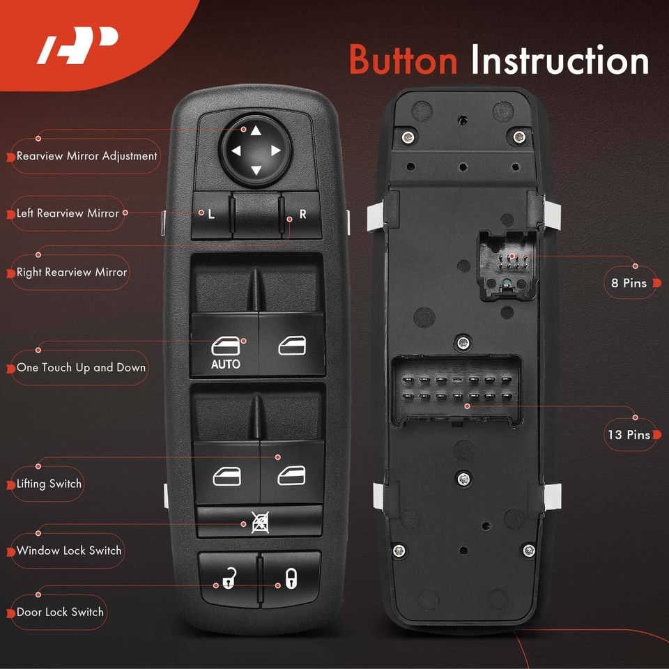 A-Premium Power Master Window Switch for Jeep Liberty 08-12 Dodge Nitro ...