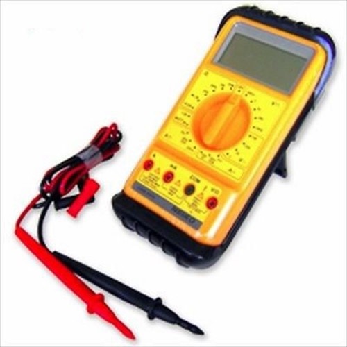 AC/DC Digital Multimeter with Leads - Extra Large LCD, Measures Volts ...
