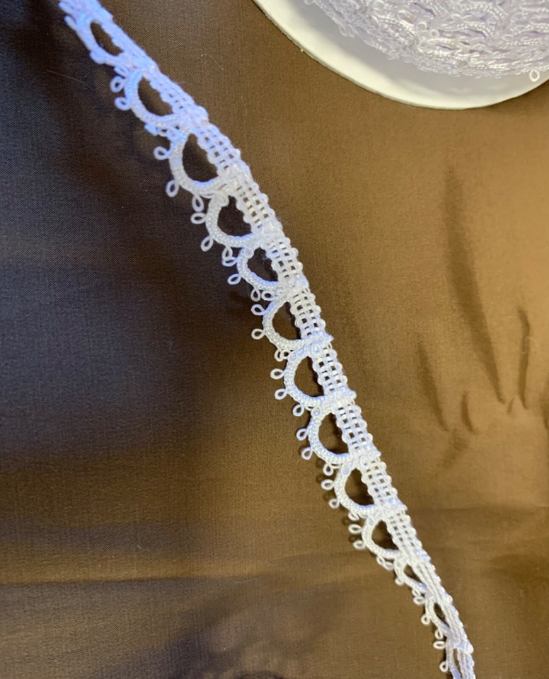 White picot loop braid trim, 1/2” poly, sold in 2 yard increments | eBay