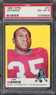 1969 Topps FB Card # 70 Jim Nance Boston Patriots PSA 8 NM-MT | eBay