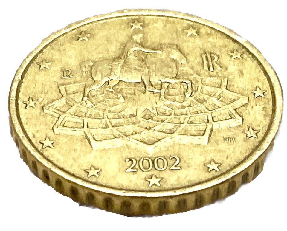ITALIA 50 EURO CENT 2002 - THE EQUESTRIAN STATUE OF MARCUS AURELIUS -BB ...