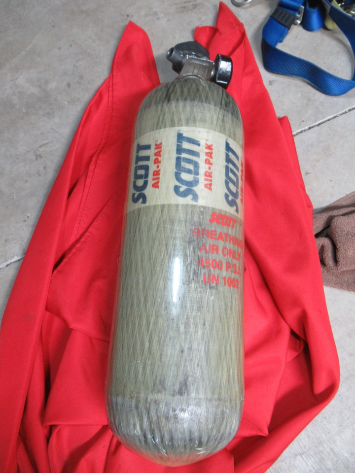 Scott 4500PSI 60 MIN SCBA Bottle Tank Cylinder Mfr 2005 CGA347 Valve ...
