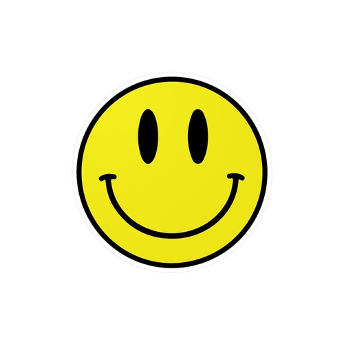Smiley Face Sticker - High Quality Old Skool Hardcore 90's Rave Smile ...