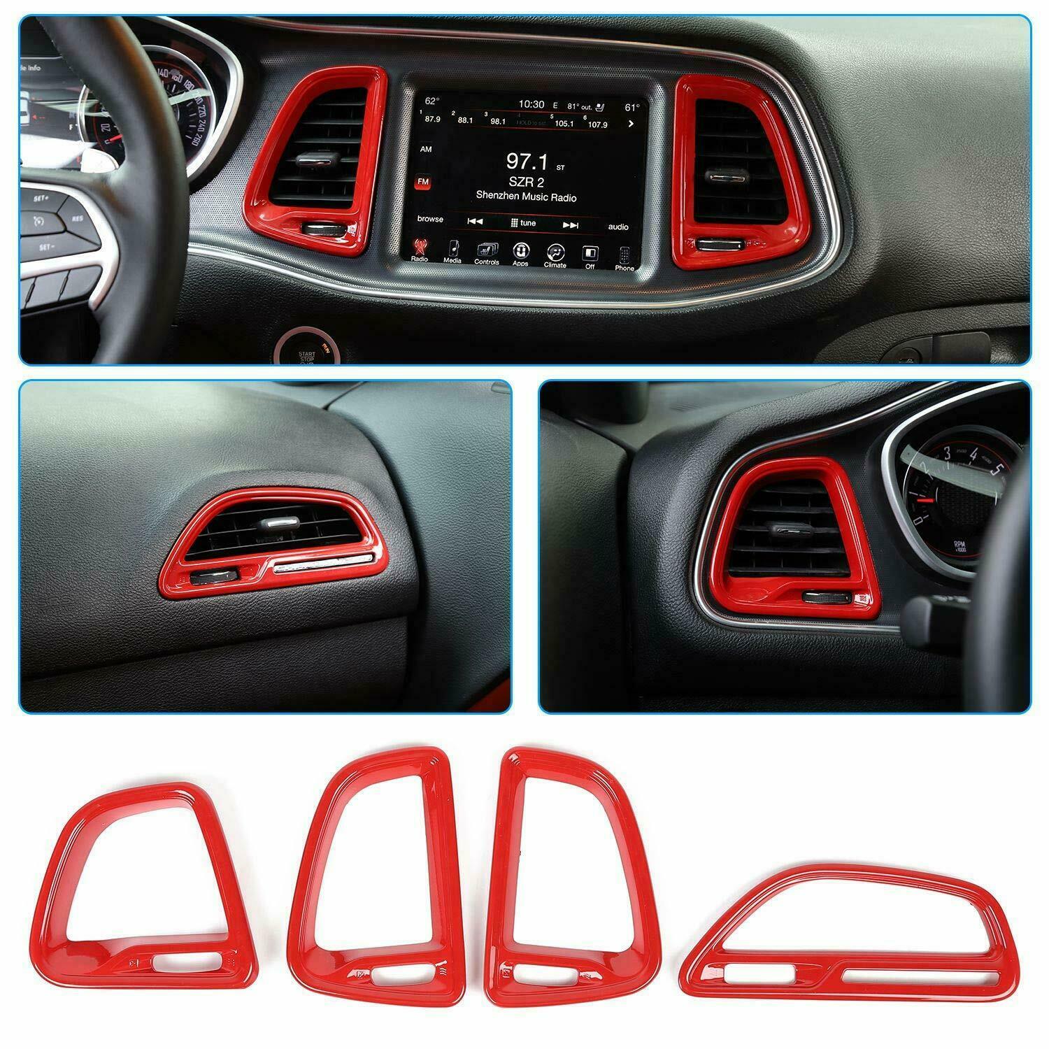 Car Interior Full Decoration Cover Trim Bezels For Dodge Challenger ...