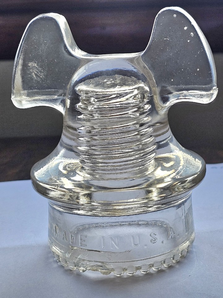 Rarer Super Shape Hemingray 60 Clear Mickey Mouse Ear Insulator | eBay