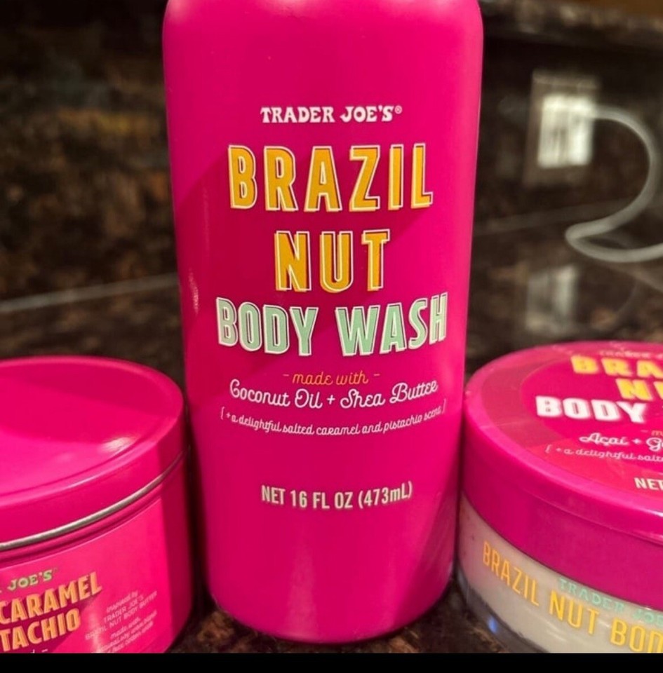3pcs All About Trader Joe's Brazil Nut Body Butter, Body Oil, Candle ...