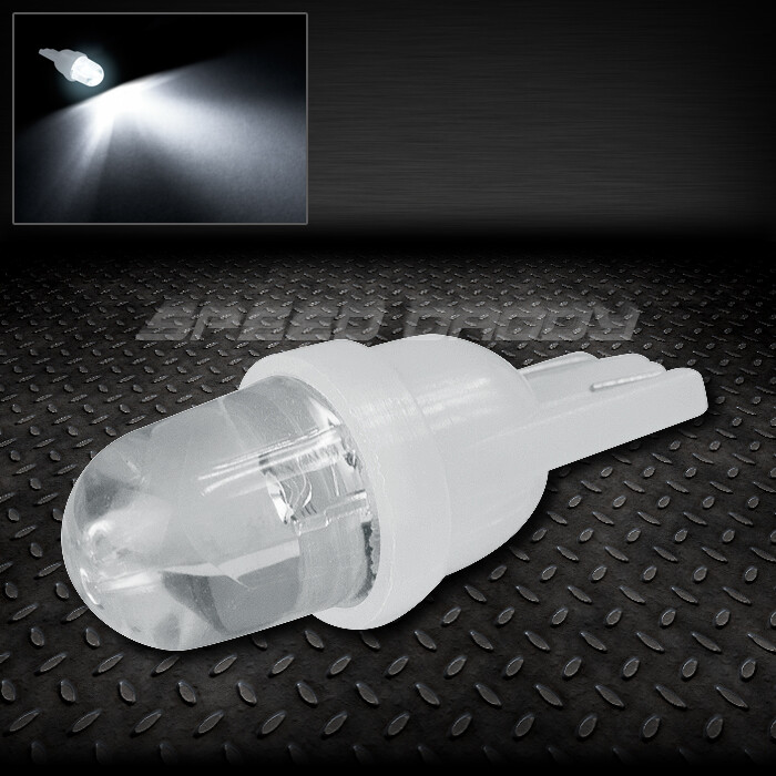 10MM ROUND LED T10 W5W 194 168 WHITE AUTO INTERIOR DOME LIGHT BULB/LAMP ...