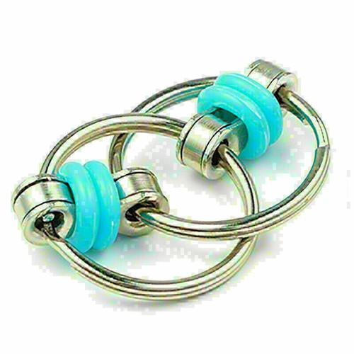 Fidget Metal Chain Ring Finger Spinner Stress Relief For Autism ADHD ...