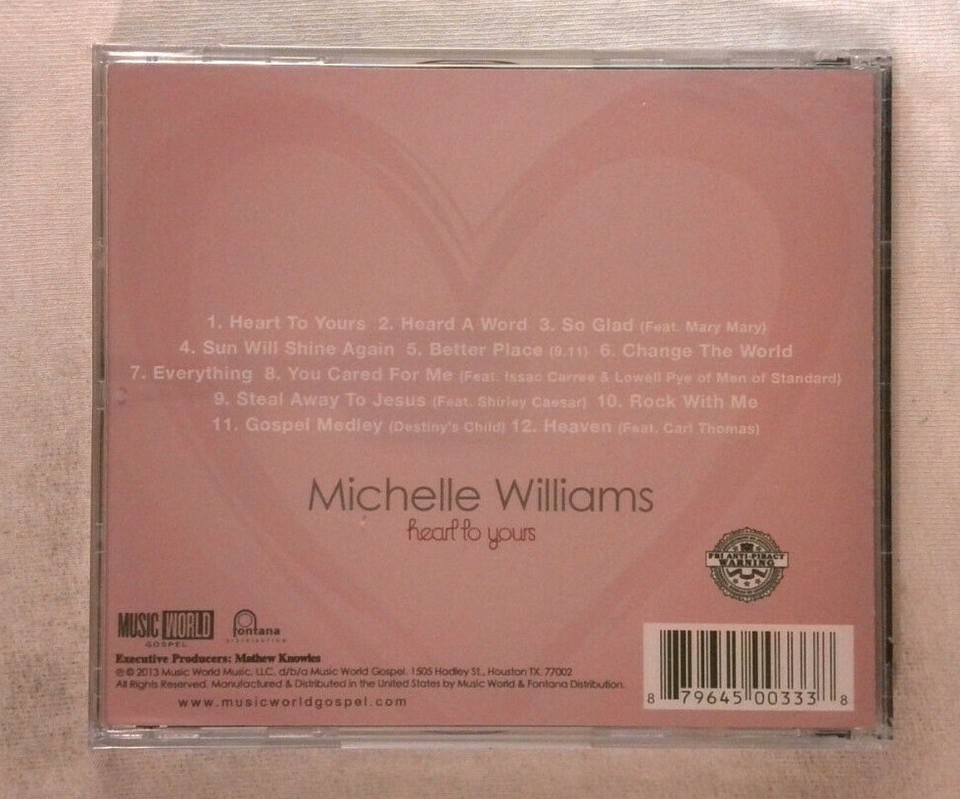Michelle Williams, Heart to yours [New CD] 879645003338| eBay