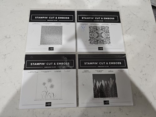 Lot Of 4 Stampin Up Cut & Emboss 3D Embossing Folder ~ Scripty ...