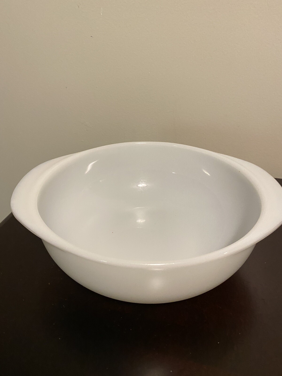 Pyrex casserole dish handles "023" 1 1/2 Qt white milk glass ovenware ...