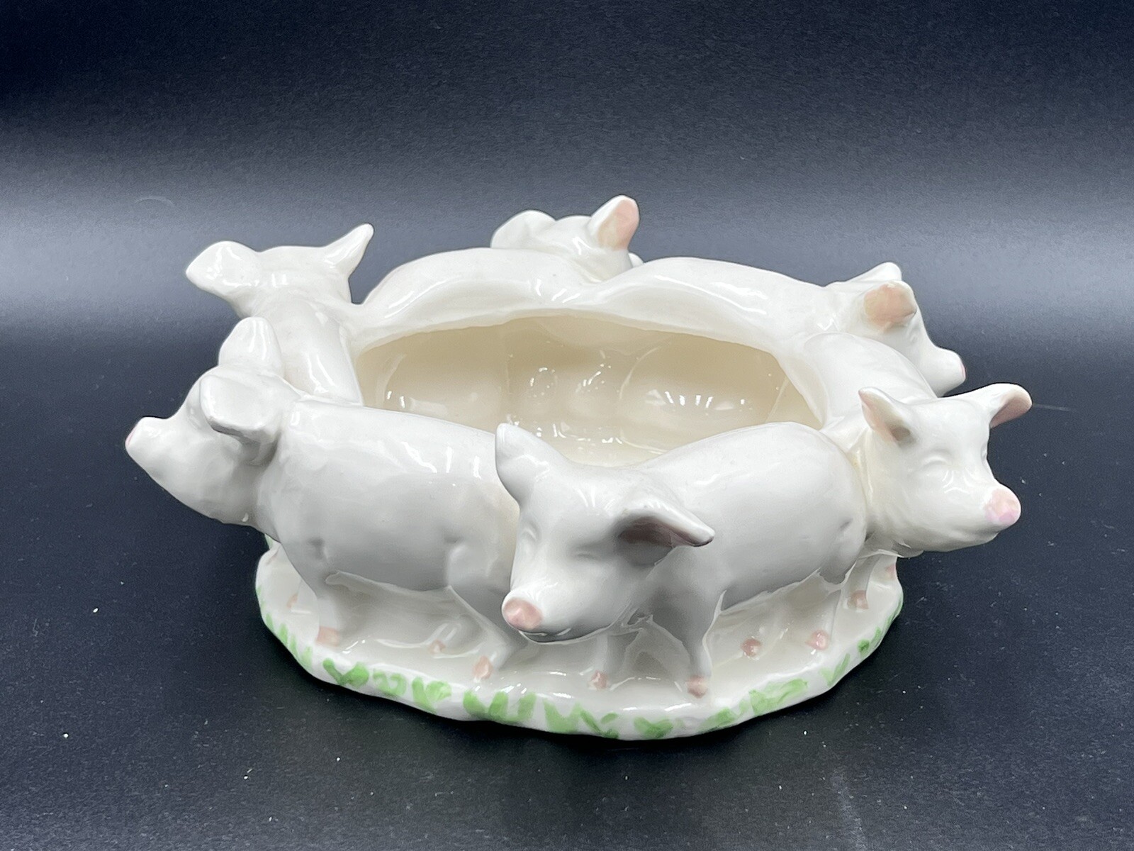 Vintage Circle of Friends Pigs Hogs Planter Candle Holder Farmhouse ...