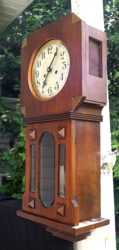 Antique C 1910s German DOUBLE DOOR Beveled Glass Box Wall Clock VIDEO ...
