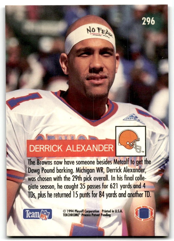 1994 Playoff #296 Derrick Alexander | eBay