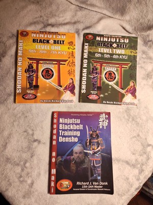 Ninjutsu Black Belt Training Books by Richard Van Donk - Levels 1, 2 ...