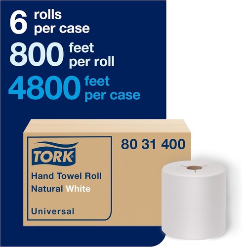 Tork Hand Towel Roll Natural White H80, 6 Count (Pack of 1), | eBay