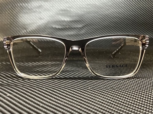 VERSACE VE3303 593 Transparent Grey Rectangle 55 mm Men's Eyeglasses | eBay