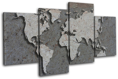 World Atlas Funky Maps Flags MULTI TELA parete arte foto stampa | eBay