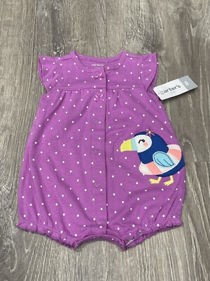 New Carter’s Baby Outfit Purple Bird Parrot 3 Month J13 | eBay