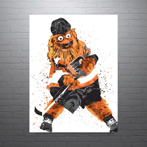 Philadelphia Flyers Gritty Mascot Print, Man Cave | eBay
