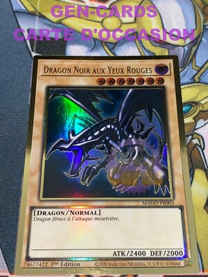 OCCASION Carte Yu Gi Oh DRAGON NOIR AUX YEUX ROUGES MAGO-FR003 | eBay