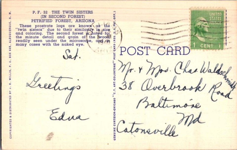 Holbrook - Winslow - Flagstaff AZ : PETRIFIED FOREST NATIONAL PARK j/24 ...