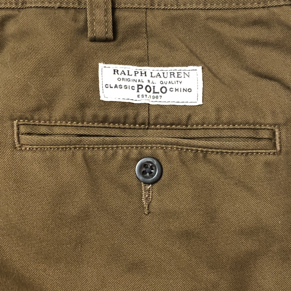 Polo Ralph Lauren Prospect Pants Mens 38x30 Brown Chino Straight Cotton ...