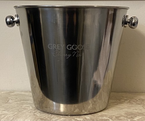 Grey Goose Cherry Noir Stainless Steel Ice Bucket Champagne Wine Cooler ...